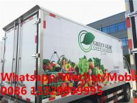 China ISUZU brand refrigerated truck for fresh vegetables from UWANDA, customized ISUZU 4-5T chilled van vehicle for sale for sale