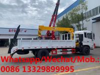 China Hot sale! customized DONGFENG TIANJIN 4*2 RHD 5T cargo truck with crane for Mozambique, new truck with crane for sale for sale