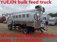 China Cheapest price new YUEJIN brand 4T farm-oriented and livestock feed container truck at poultry farm, bulk feed vehicle for sale
