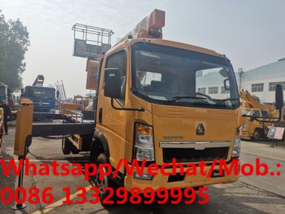 China Good price Customized HOWO 4*2 LHD 26M telescopic high altitude operation truck for sale, aerial working ladder vehicle for sale