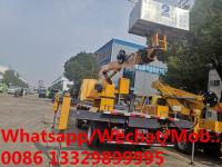 China Good price Customized HOWO 4*2 LHD 26M telescopic high altitude operation truck for sale, aerial working ladder vehicle for sale
