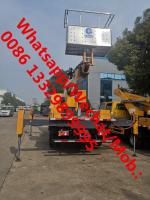 China Good price Customized HOWO 4*2 LHD 26M telescopic high altitude operation truck for sale, aerial working ladder vehicle for sale