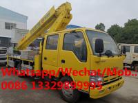 China HOT SALE! ISUZU double cabs 14m hydraulic aerial working platfrom truck, good price 14m truck mounted aerial platform for sale