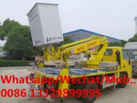 China HOT SALE! ISUZU double cabs 14m hydraulic aerial working platfrom truck, good price 14m truck mounted aerial platform for sale
