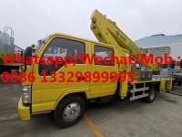 China HOT SALE! ISUZU double cabs 14m hydraulic aerial working platfrom truck, good price 14m truck mounted aerial platform for sale