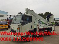 China Customized SINO TRUK HOWO 4*2 RHD 16M telescopic aerial platform truck for sale, 16m truck mounted aerial platform for sale