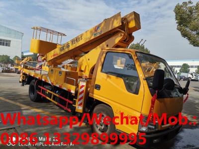 China HOT SALE! JMC 4*2 LHD 14m telescopic truck mounted aerial working platform, Good price overhead working platform truck for sale
