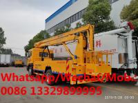China dongfeng D9 22m working height folded truck mounted aerial working platform for sale, High altitude operation vehicle for sale
