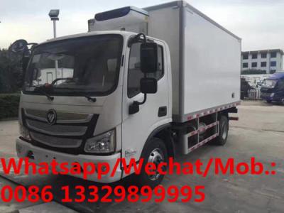 China New FOTON AUMARK S 4T-5T refrigerated truck for sale,FOTON 5m length reefer van truck for bag milk transportation for sale