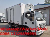 China New FOTON AUMARK S 4T-5T refrigerated truck for sale,FOTON 5m length reefer van truck for bag milk transportation for sale