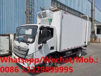 China New FOTON AUMARK S 4T-5T refrigerated truck for sale,FOTON 5m length reefer van truck for bag milk transportation for sale