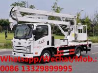China good price FAW 4*2 LHD 13.5M working height truck mounted aerial working platform, jiefang hydraulic bucket vehicle for sale