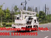 China good price FAW 4*2 LHD 13.5M working height truck mounted aerial working platform, jiefang hydraulic bucket vehicle for sale