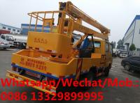 China ISUZU brand double cabs 18m truck mounted aerial working platform for sale, Best price ISUZU hydraulic bucket truck for sale