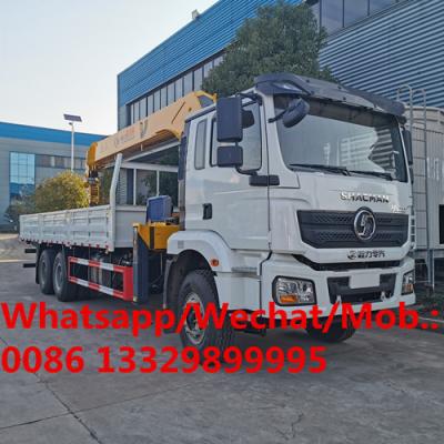 China Customized SHACMAN 6*4 LHD 340hp  14T Telescopic crane boom mounted on cargo truck for sale, Good price SHACMAN brand ca for sale