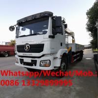 China Customized SHACMAN 6*4 LHD 340hp  14T Telescopic crane boom mounted on cargo truck for sale, Good price SHACMAN brand ca for sale