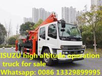 China HOT SALE! Customized ISUZU 24m telescopic truck mounted aerial working platform, good price hydraulic bucket vehicle for sale