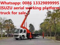 China HOT SALE! Customized ISUZU 24m telescopic truck mounted aerial working platform, good price hydraulic bucket vehicle for sale