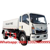China good price HOWO 4*2 RHD 5,000L cistern water tanker vehicle for sale, customized 5cbm stainless steel water tanker truck for sale
