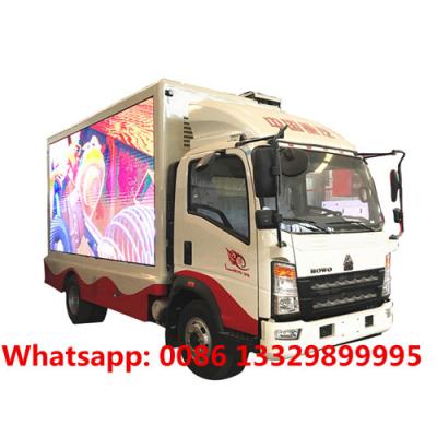 China Factory price Digital LED Billboard Truck HOWO Mobile Advertising Vehicle TV SHOW Truck, mobile LED screen box vehicle for sale