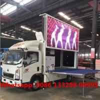 China Factory price Digital LED Billboard Truck HOWO Mobile Advertising Vehicle TV SHOW Truck, mobile LED screen box vehicle for sale