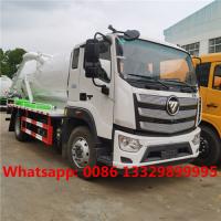 China Customized FOTON AUAMRK 12CBM vacuum tanker truck for sale, Good price new FOTON sludage tanker vehicle for sale for sale