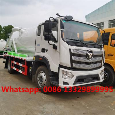 China Customized FOTON AUAMRK 12CBM vacuum tanker truck for sale, Good price new FOTON sludage tanker vehicle for sale for sale