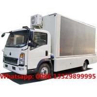 China 3 units of SINO TRUK HOWO 4*2 LHD P5 outdoor mobile LED screen box vehicles for sale, Customized LED advertising car for for sale