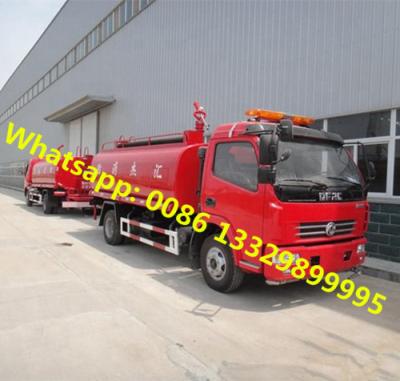 China Dongfeng RHD 120hp 5m3 fire sprinkler truck for sale, HOT SALE! Good price Dongfeng water tanker firefighting vehicle for sale