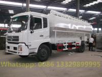 China DONGFENG 24CBM 10T-12T animal chicken feed transported truck, Good price new Dongfeng farm-oriented feed container car for sale