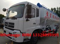 China DONGFENG 24CBM 10T-12T animal chicken feed transported truck, Good price new Dongfeng farm-oriented feed container car for sale