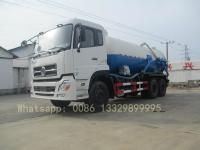 China factory sale cheapest price Dongfeng 260hp diesel 14cbm vacuum tanker truck for sale, sludge tanker vehicle for sale for sale