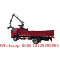 China 4x2 6T 7T 8T 10T Knuckle Boom Hydraulic Rolling wood Brick grabbing truck, mobile cargo truck with gripping apparatus for sale
