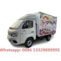 China good price FOTON 4*2 RHD 2T refrigerated minivan car for sale, Factory sale new cold reefer van box vehicle for sale
