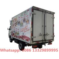China good price FOTON 4*2 RHD 2T refrigerated minivan car for sale, Factory sale new cold reefer van box vehicle for sale