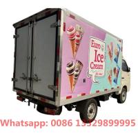 China good price FOTON 4*2 RHD 2T refrigerated minivan car for sale, Factory sale new cold reefer van box vehicle for sale