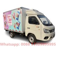 China Customized FOTON 4*2 LHD diesel engine 1.5T refrigerated minivan car for Zambia, Good price smallest FOTON cold van box for sale