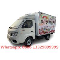 China Customized FOTON 4*2 LHD diesel engine 1.5T refrigerated minivan car for Zambia, Good price smallest FOTON cold van box for sale