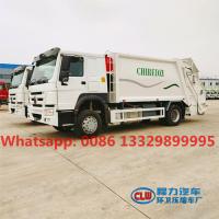 China Customized HOWO 4*2 LHD 14cbm garbage compactor truck for sale, Good price 10T compacted garbage vehicle supplier for sale