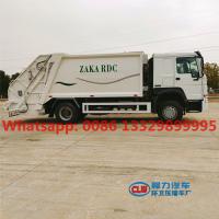 China Customized HOWO 4*2 LHD 14cbm garbage compactor truck for sale, Good price 10T compacted garbage vehicle supplier for sale