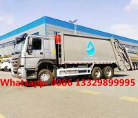 China whole price 6*4 HOWO LHD 20CBM refuse wastes collecting vehicle for sale,HOT SALE! new 16T garbage compactor truck for sale
