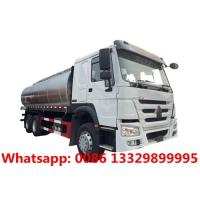 China Customized HOWO 25CBM stainless steel milk tanker truck for sale, foodgrade liquid food tanker vehicle for sale, for sale