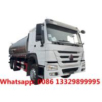 China Customized HOWO 25CBM stainless steel milk tanker truck for sale, foodgrade liquid food tanker vehicle for sale, for sale