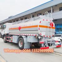China New Design Dongfeng D9 diesel truck fuel tanks 4x2 10 m3 fuel tanker truck, mobile bulk oil tanker vehicle for sale for sale