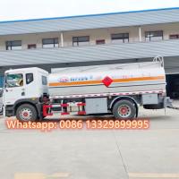 China New Design Dongfeng D9 diesel truck fuel tanks 4x2 10 m3 fuel tanker truck, mobile bulk oil tanker vehicle for sale for sale