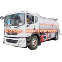China New Design Dongfeng D9 diesel truck fuel tanks 4x2 10 m3 fuel tanker truck, mobile bulk oil tanker vehicle for sale for sale