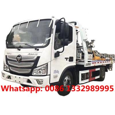 China HOT SALE! FOTON AUMARK 4*2 LHD 4T flathead wrecker towing truck for sale, Lower price breakdown recovery vehicle for sale