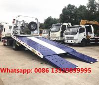 China HOT SALE! FOTON AUMARK 4*2 LHD 4T flathead wrecker towing truck for sale, Lower price breakdown recovery vehicle for sale