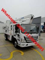 China FOTON AUMARK 4*2 LHD 16m aerial working platform truck for sale, good price hydraulic bucket cago vehicle for sale for sale