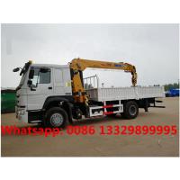 China Good price HOWO heavy duty 5T/6.3T/8T cargo truck with telescopic crane for sale, Mobile truck with crane for sale for sale
